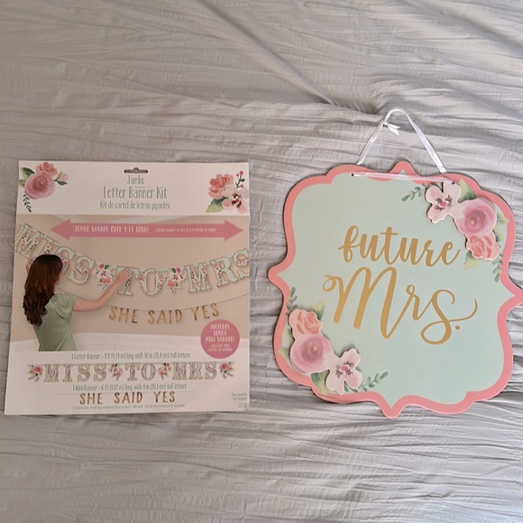 Party Supplies | Future Mrs Sign And Banner | Poshmark